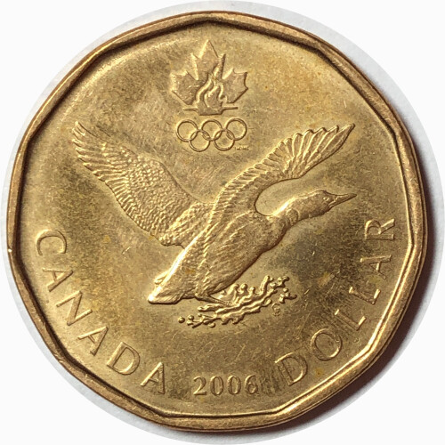 2006 Canada Commemorative One Dollar -" Lucky Loonie" 2006 Olympic ...
