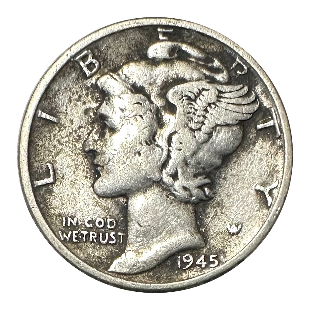 1945 U.S. Silver Winged Mercury Dime - Last Year of Issue! | Property Room