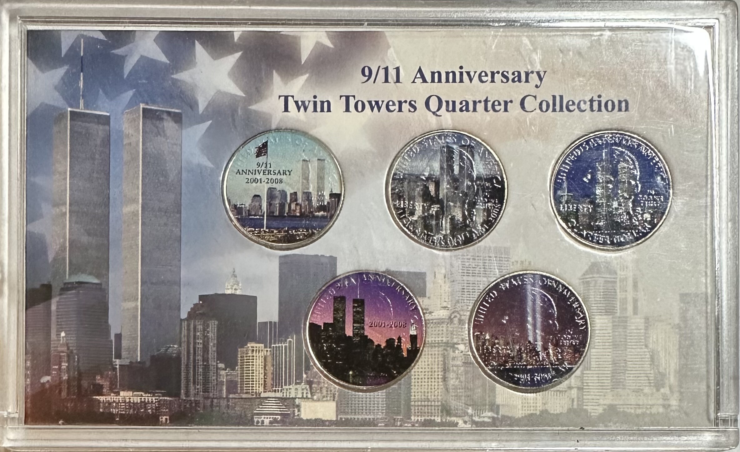 >2001 U.S. NY State Quarters Colorized (5) - 9/11 Anniversary Twin ...