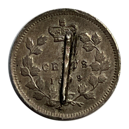 1800's Canada Silver 10 Cents with Bar on Reverse | Property Room