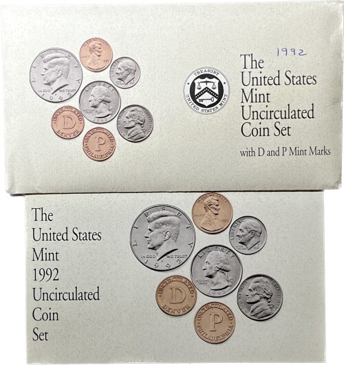 * 1992 (D&P) United States Mint Uncirculated Coin Set | Property Room