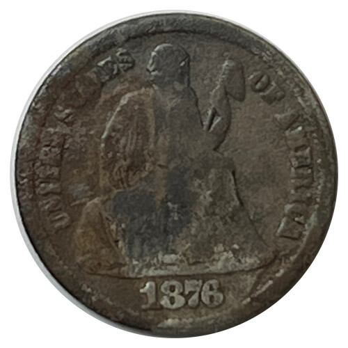 * 1876 U.S. Silver Seated Liberty Dime | Property Room