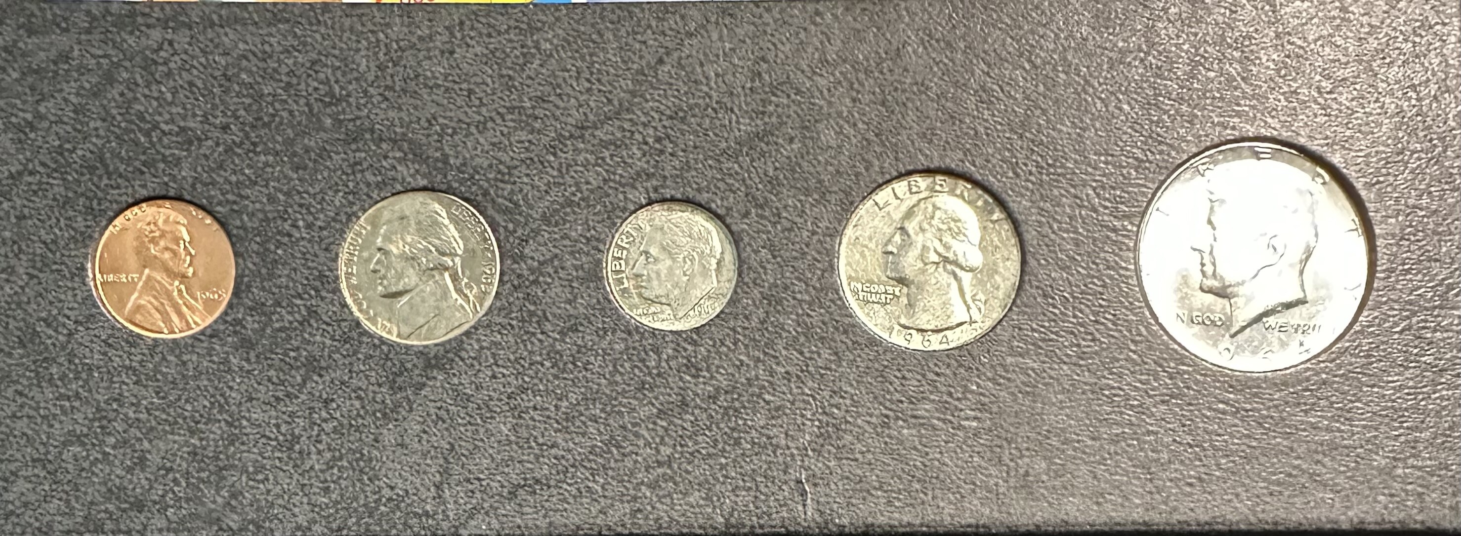 >1960's Century of U.S. Coins & Stamps - Penny, Nickel, Dime, Quarter ...