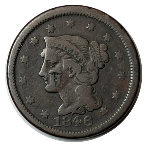 - 1846 U.S. Large Braided Hair One Cent | Property Room
