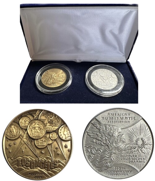 - 2009 American Numismatic Medals (1 Silver/1 Bronze) - Only 150 2 Coin ...