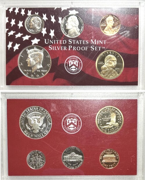 - 2001-S U.S. Mint Silver Proof Set - 5 Coins Including Sacagawea ...