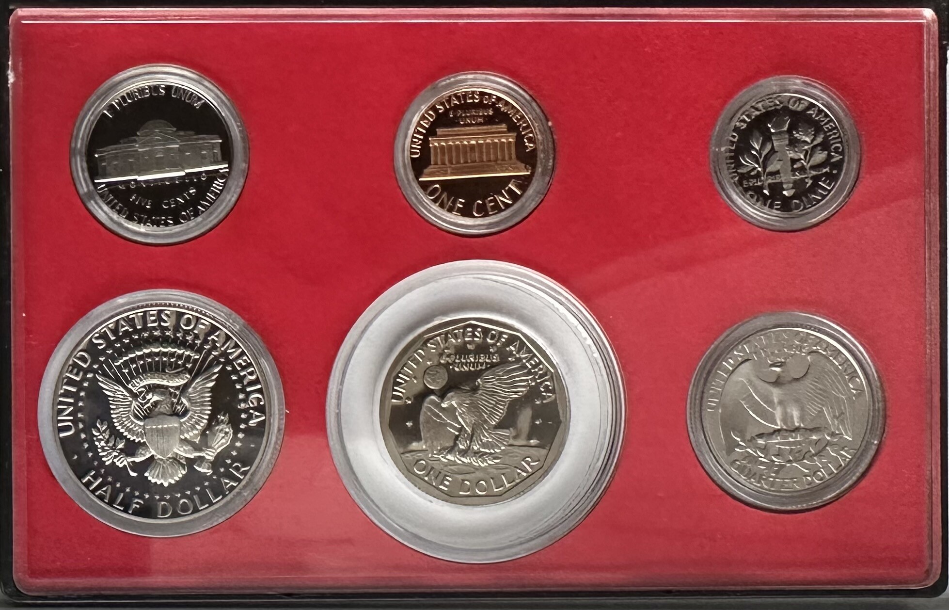 1979-S U.S. Proof Set - 6 Coins Including Susan B Anthony Dollar and ...