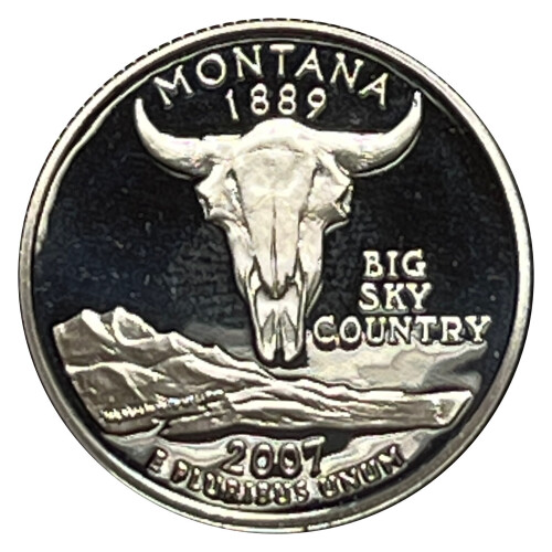 * 2007-S U.S. Silver Proof State Quarter Honoring Montana - Big Sky ...