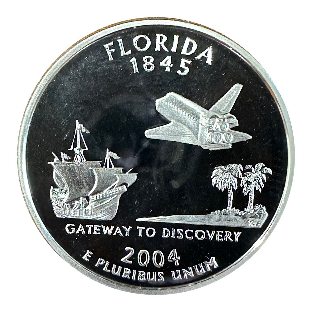 2004-S U.S. Silver DCAM Proof State Quarter FLORIDA "Gateway to ...