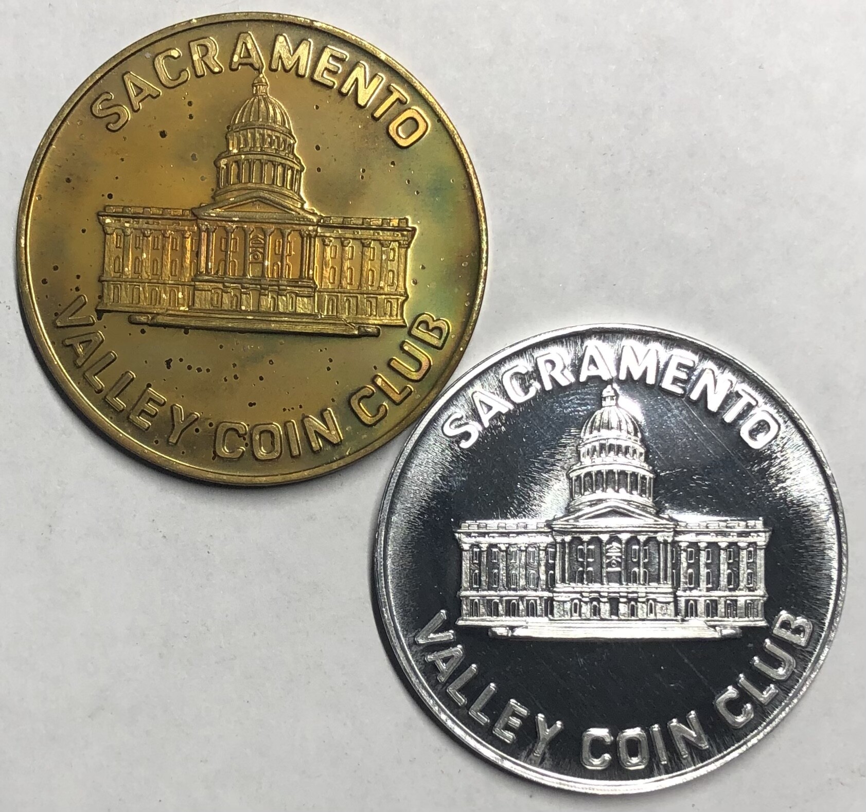 >1997 Pair of Sacramento Valley Coin Club 40 Years Tokens - 2 Tokens ...