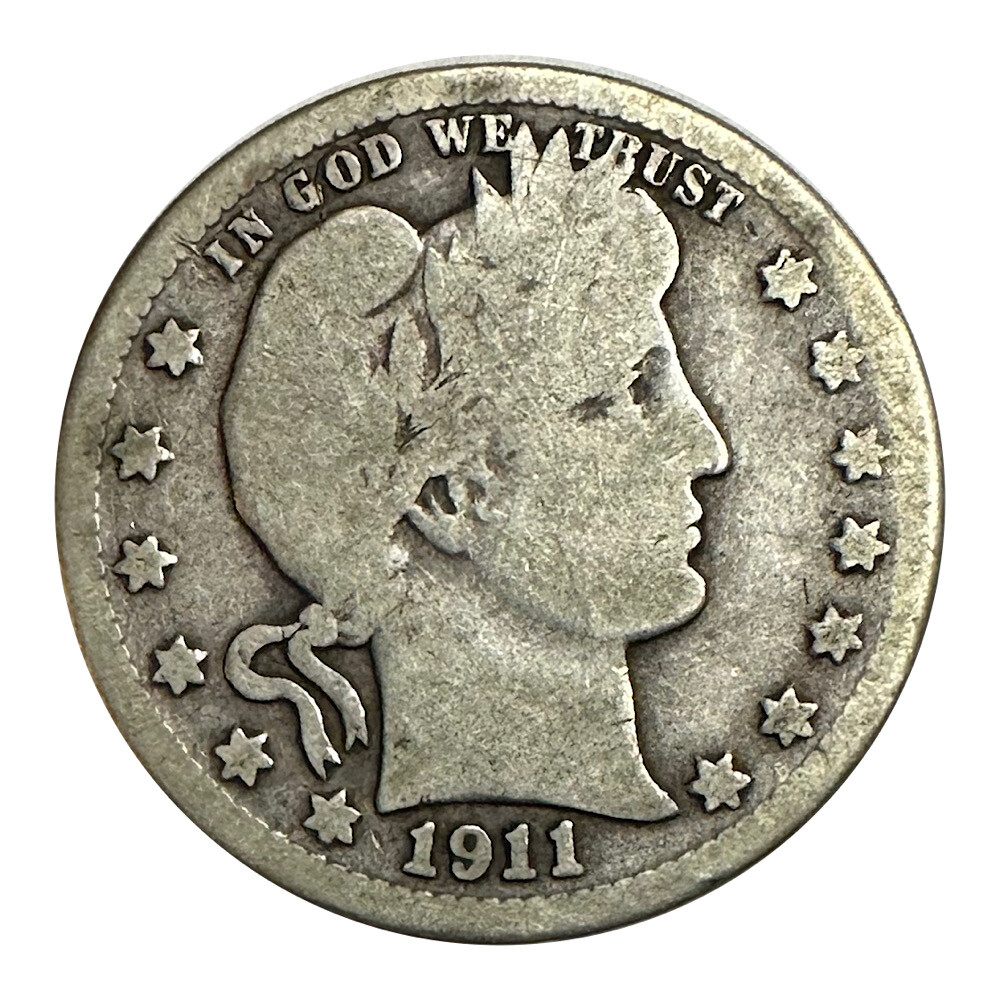 >1911-S U.S. Silver Barber Quarter Dollar | Property Room
