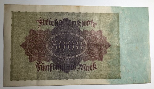 #1922 Germany 5000 Mark Reichsbanknote | Property Room