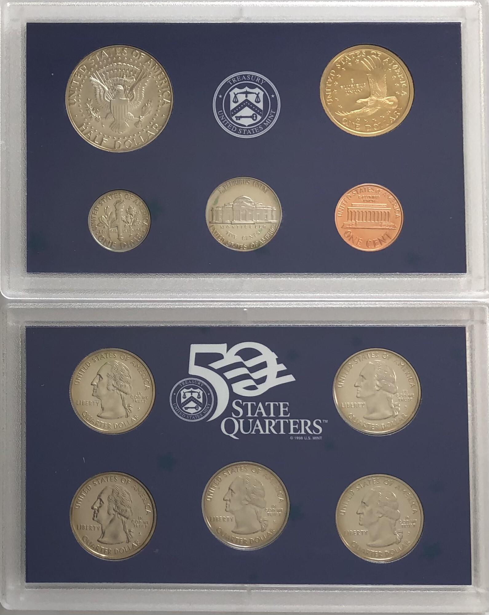 >2000-S US Mint Proof Set - 10 Coins in Original Government Packaging ...