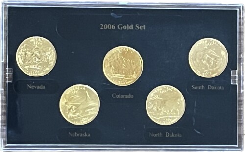* 2006-D U.S. Gold Edition State Quarter Collection - 5 Gold Layered ...