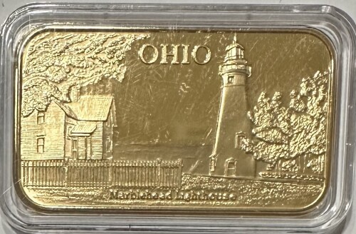 - America's 50 States 18k Gold Plated Ingot - Ohio - Marblehead ...