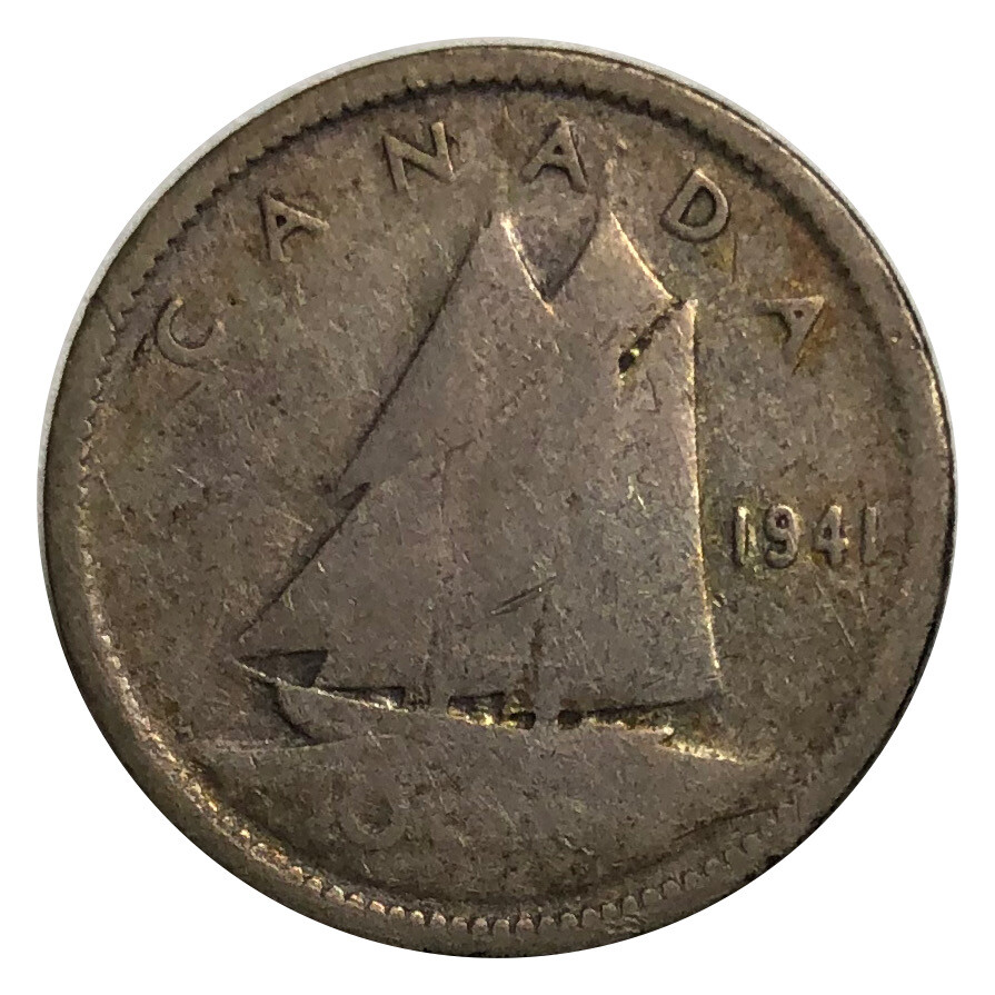 >1941 Canada Silver 10 Cents | Property Room