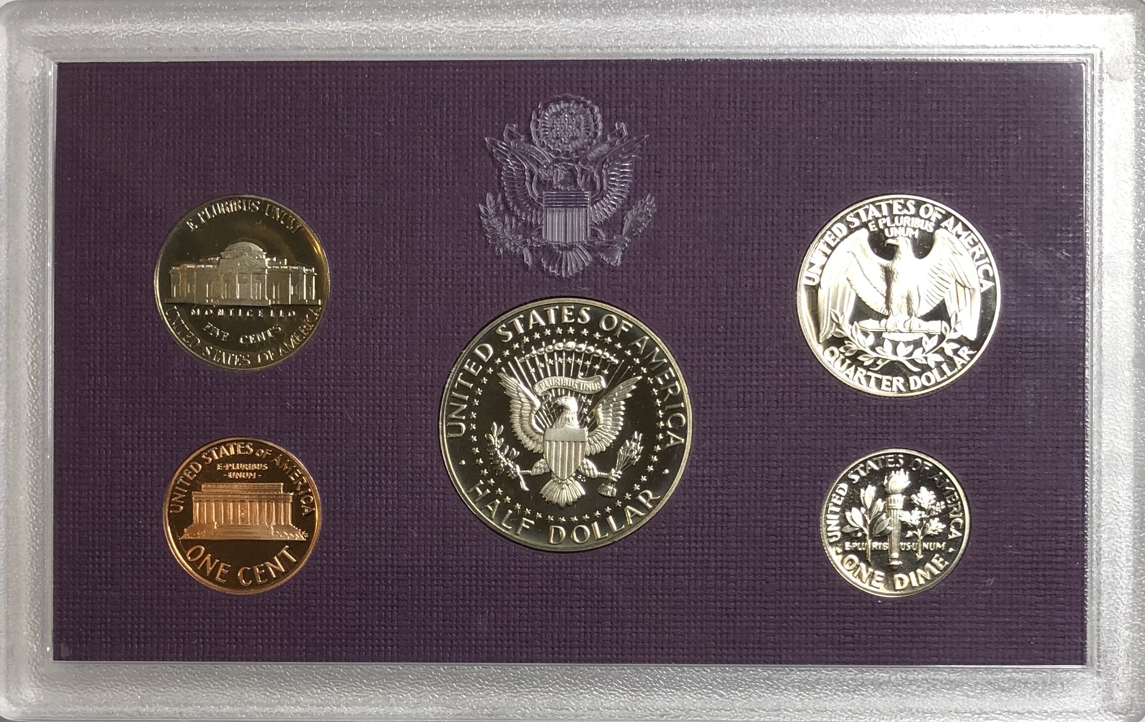 >1989-S - U.S. Mint Proof Set - 5 Coins in Original Mint Packaging With ...