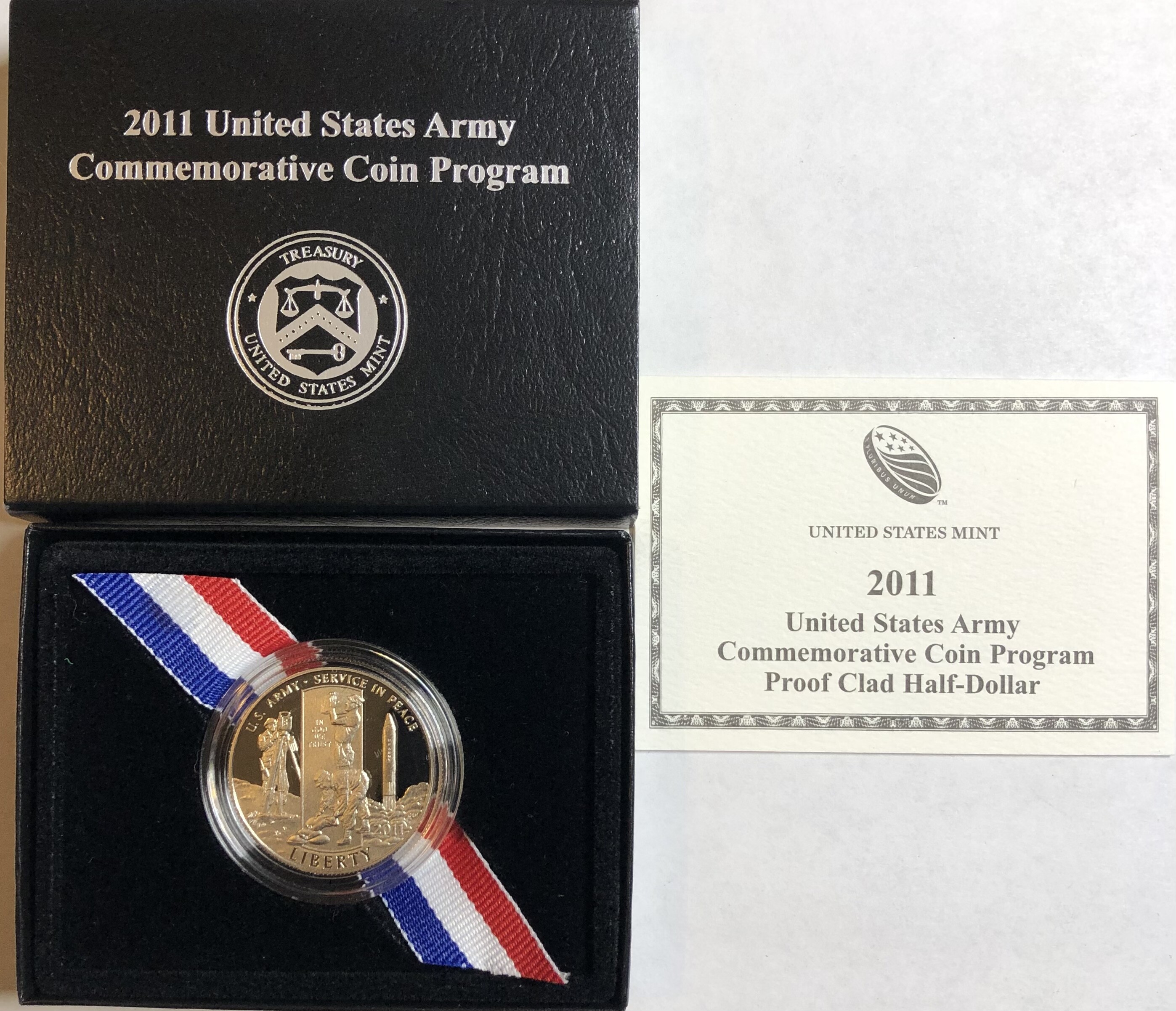 >2011-S U.S. Mint Army Commemorative Proof Clad Half-Dollar in Original ...
