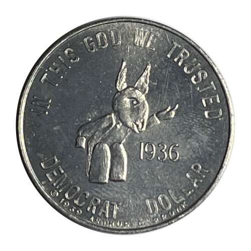 . 1936 & 1940 Busted Democrat Dollar Vintage Token | Property Room
