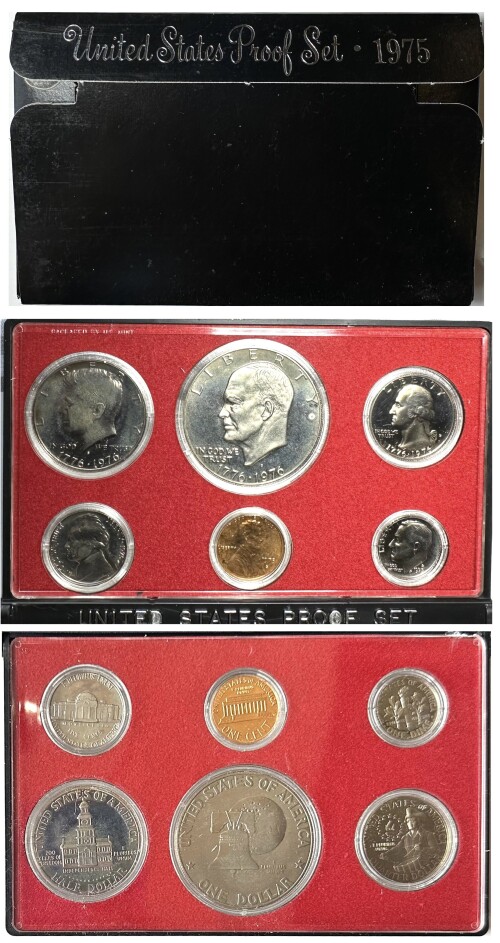 - 1975-S U.S. Proof Set - 6 Coins Including Eisenhower Dollar and ...