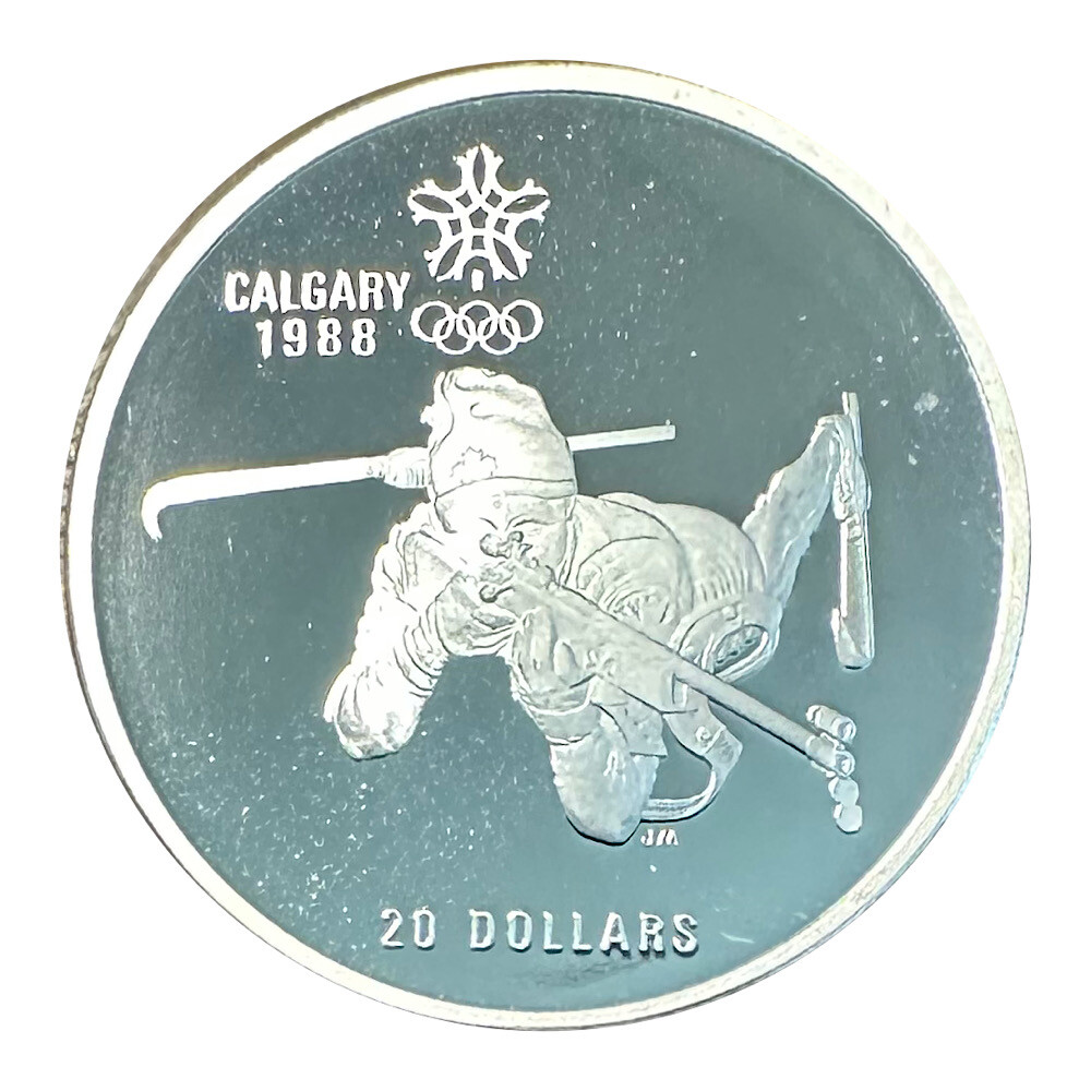 >1986 Canada $20 Calgary Olympic Silver Coin - 1 Troy Ounce of .925 ...