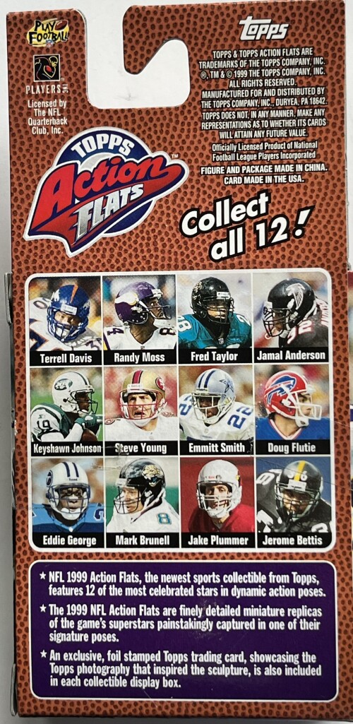 * 1999 NFL Topps - Randy Moss- Flats Figure and Exclusive Topps Card ...