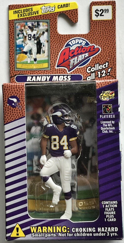 * 1999 NFL Topps - Randy Moss- Flats Figure and Exclusive Topps Card ...