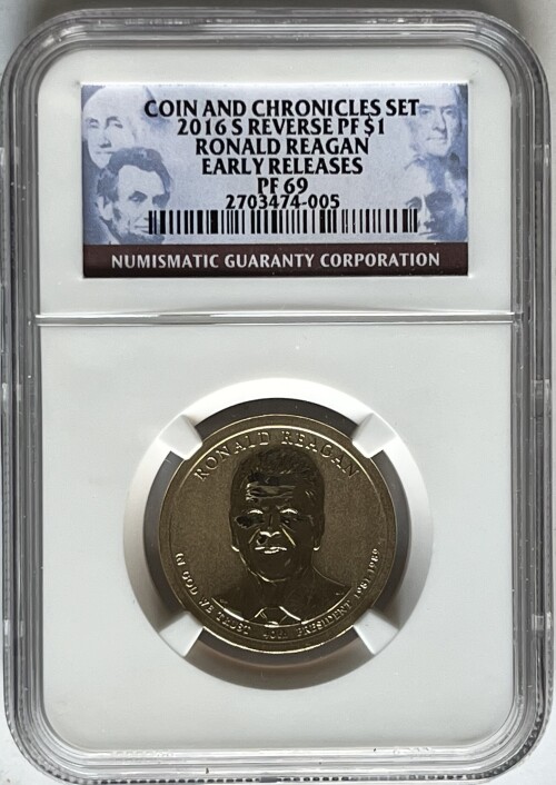 * 2016-S U.S. Reverse Proof Ronald Reagan One Dollar - Coin ...