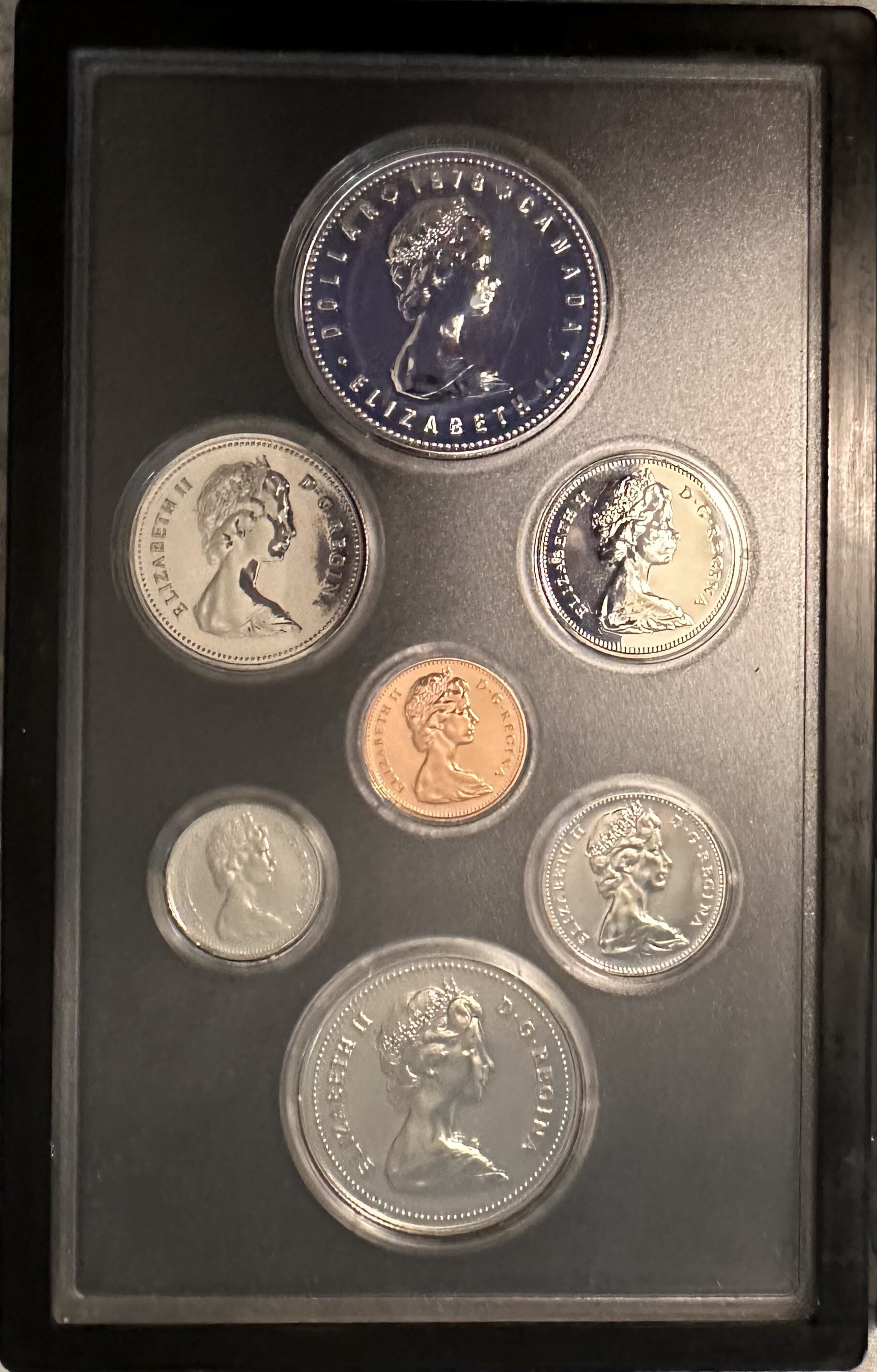 1978 Royal Canadian Mint Proof Set - 7 Coins Including Silver Edmonton ...