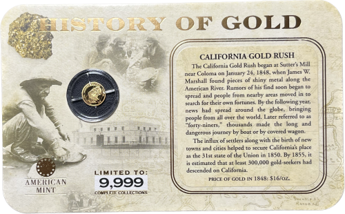 * History of Gold - California Gold Rush - Sutter's Mill - 14K Gold ...
