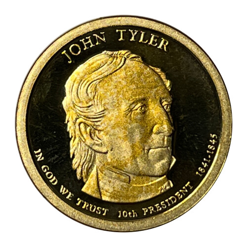 * 2009-S U.S. Presidential One Dollar Proof Coin - John Tyler - Edge ...