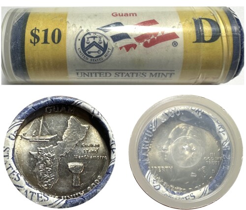 - 2009-D U.S. Mint Territory $10 Roll of Guam Quarters - Unopened Roll ...