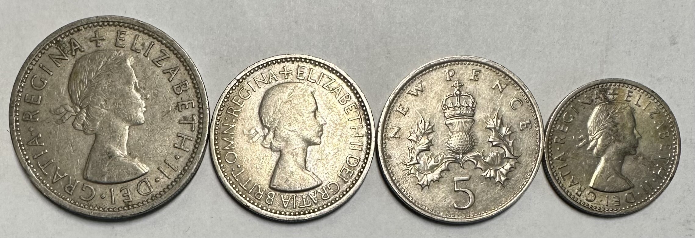 Great Britain Coins - 1967 Two Shillings, 1953 One Shilling, 1980 New ...