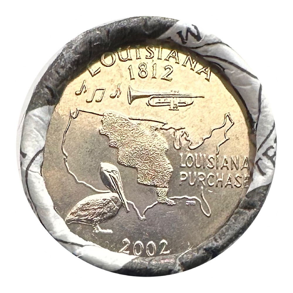 2002-D U.S. Louisiana State Quarter Roll (40 Coins) Brilliant ...