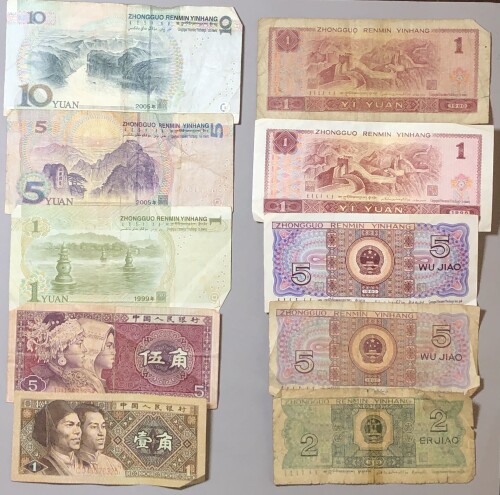 China Banknotes - Assorted Dates and Denominations - 10 Banknotes ...