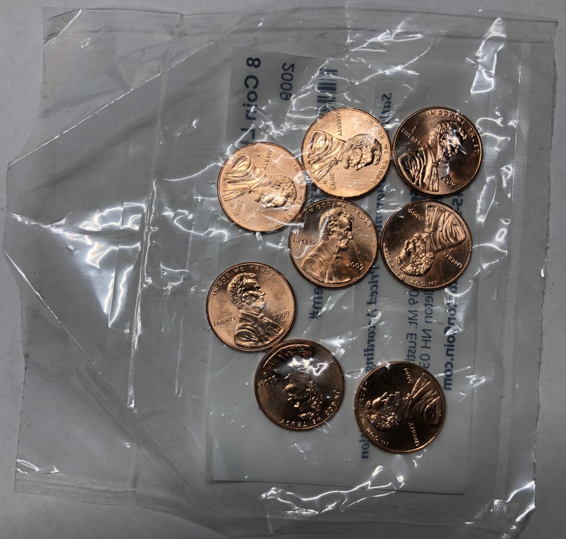 >2009 & 2009-D U.S. Uncirculated Lincoln Bicentennial Cent Set - 8 ...