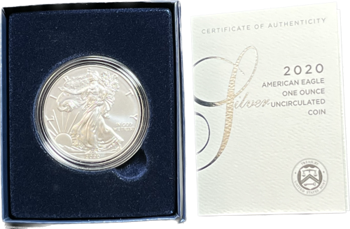 . 2020-W American Eagle One Ounce Silver Uncirculated Coin - In ...