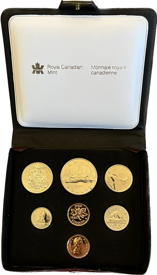. 1980 Canada Royal Canadian Mint Uncirculated Coin Set - 7 Coin Set ...