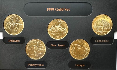 - 1999 U.S. Washington State Quarter Set - Delaware, New Jersey ...