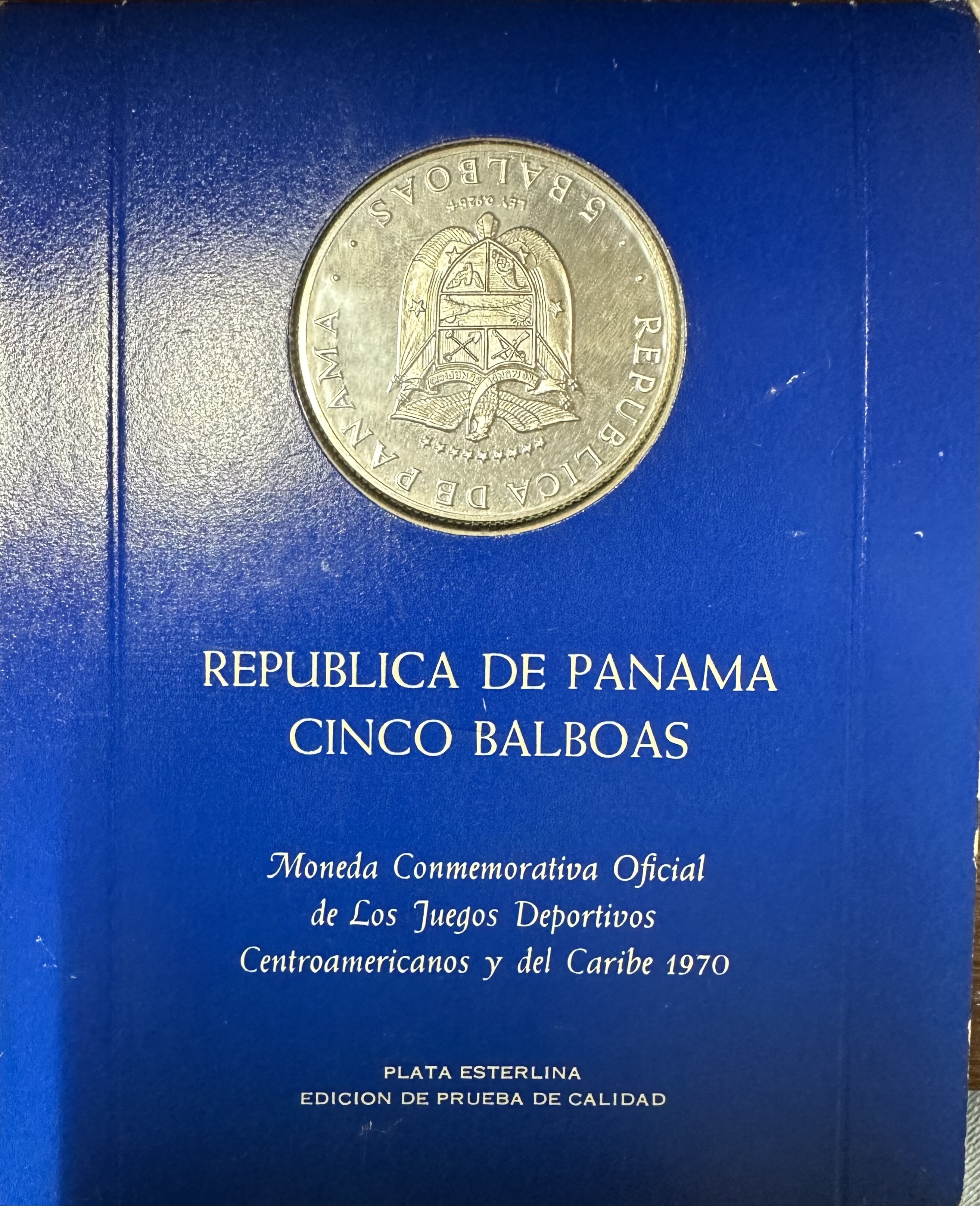 >1970 Panama Sterling Silver Proof Five Balboas Coin - Caribbean ...