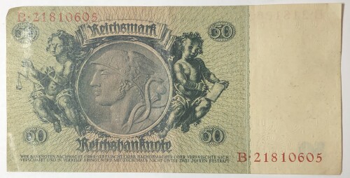 1933 Germany 50 Reichsmark Reichsbanknote | Property Room