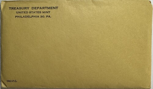 1961 U.S. "Unopened" Silver Proof Set - Original Sealed Mint Envelope ...