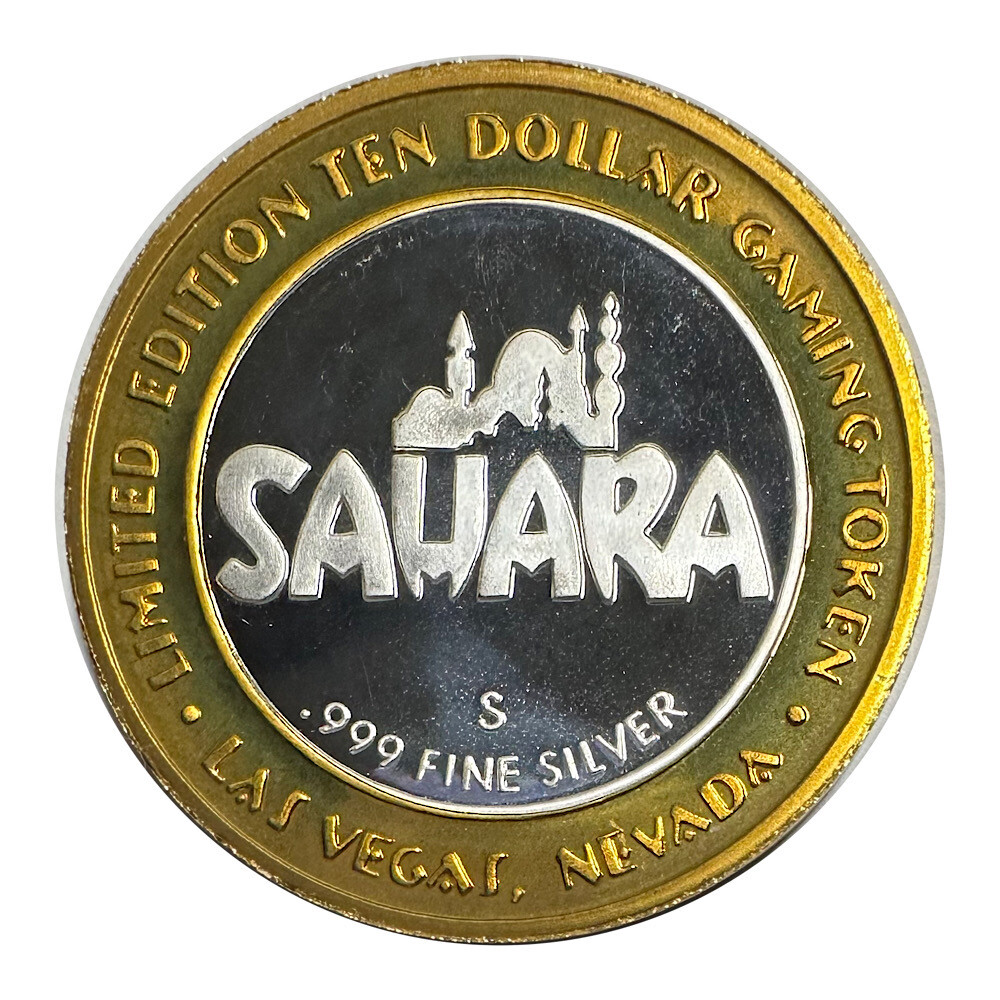 Silver Strike! Collector's Series .999 Silver $10 Gaming Token - Sahara ...