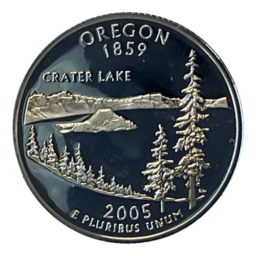 2005-S U.S. Silver Proof State Quarter Honoring Oregon & Beautiful ...