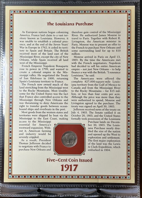 . 1917 U.S. Buffalo Nickel & 2003 200th Anniversary Louisiana Purchase ...