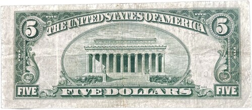 . 1953B U.S. Five Dollar ($5) Red Seal Note | Property Room