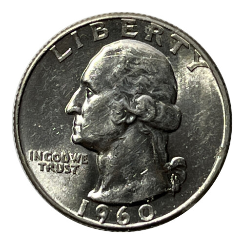 * 1960 U.S. Silver Washington Quarter - Lustrous | Property Room