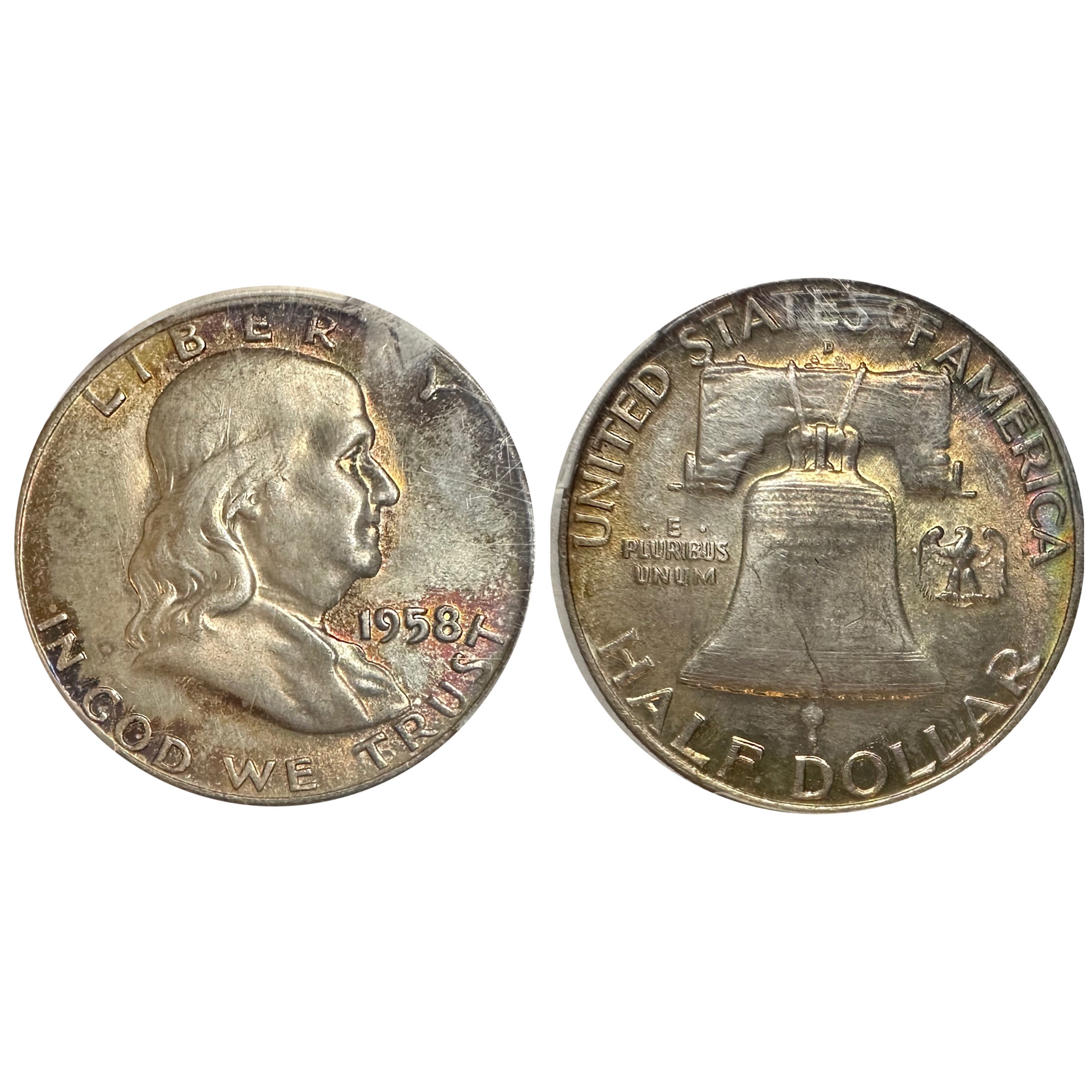 >1958-D U.S. Silver Franklin Half Dollar - PCGS Certified MS65FBL ...