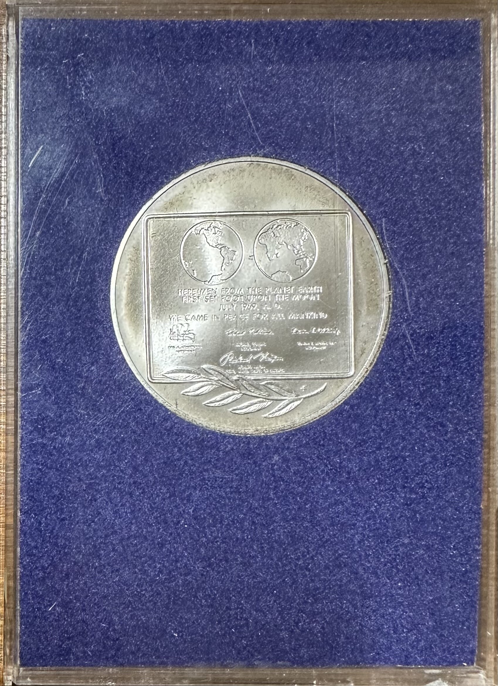 >Solid Sterling Silver - First Step On The Moon Eyewitness Medal ...