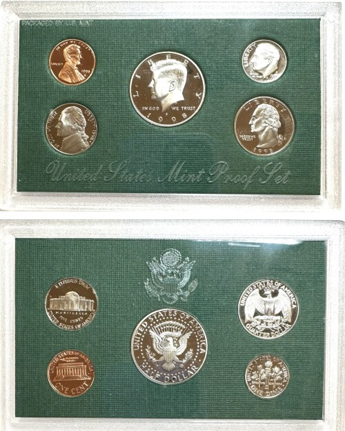 - 1998-S U.S. Mint Proof Set - 5 Coins in Original Mint Packaging with ...